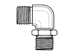 9077 | BSPP to ORB 90 Degeree Elbow | Hydraulics Direct